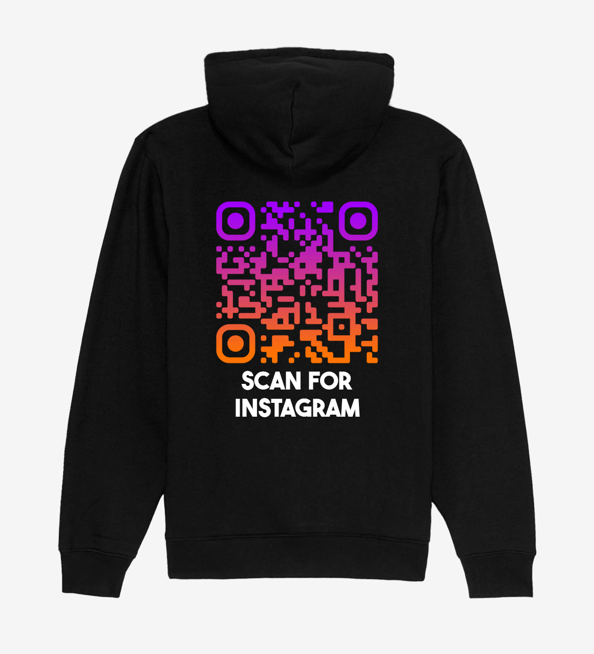 Scan For Instagram SUNSET QR Code Hoodie Unisex