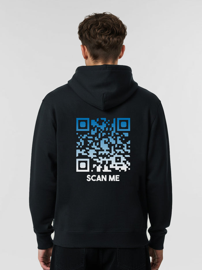 Sweat à capuche QR code unisexe - Scan Me - NIGHTFALL