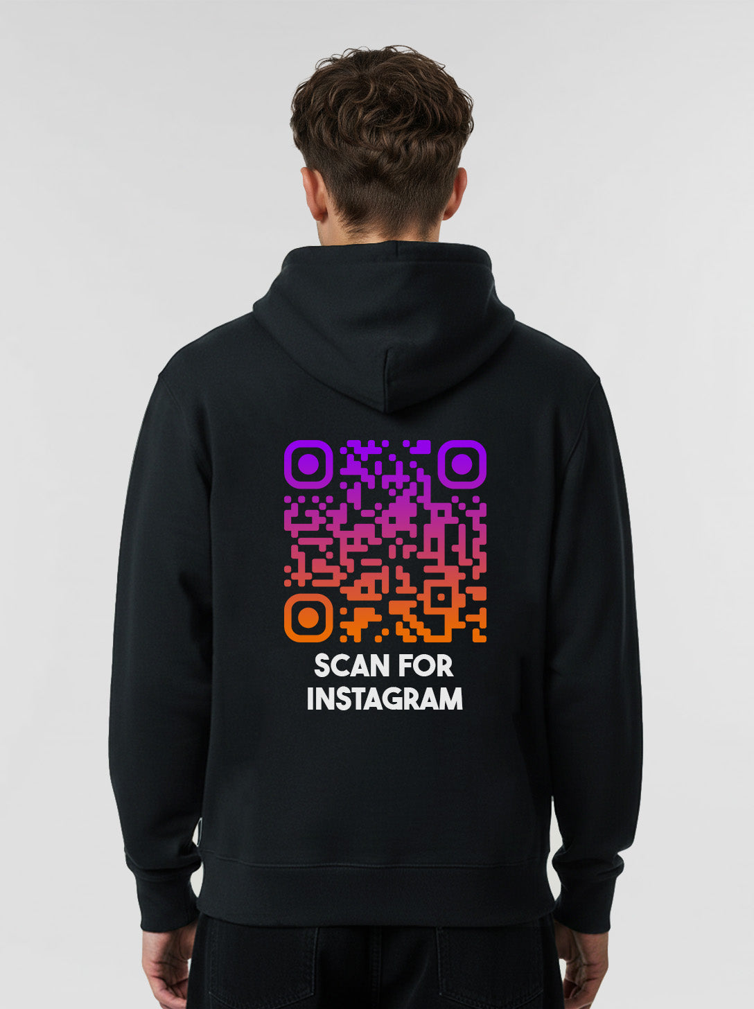 QR Code Hoodie Unisex - Scan For Instagram - SUNSET