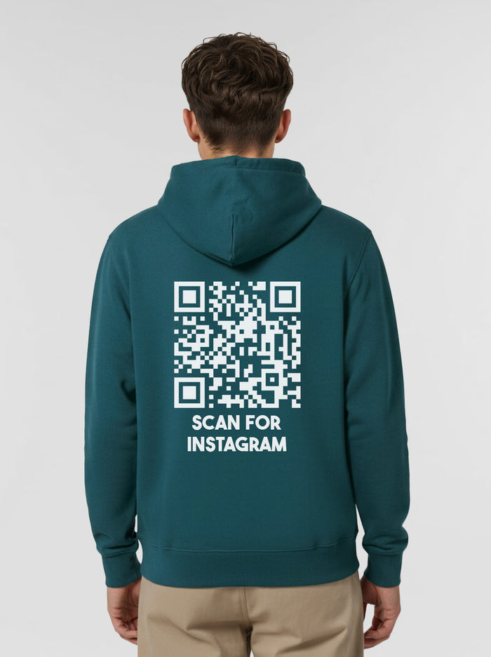 Sweat à capuche QR code unisexe - Scan For Instagram - CLASSIC