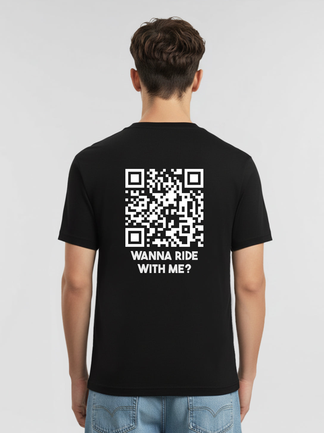 QR-Code T-Shirt Unisex - Wanna Ride With Me? - CLASSIC